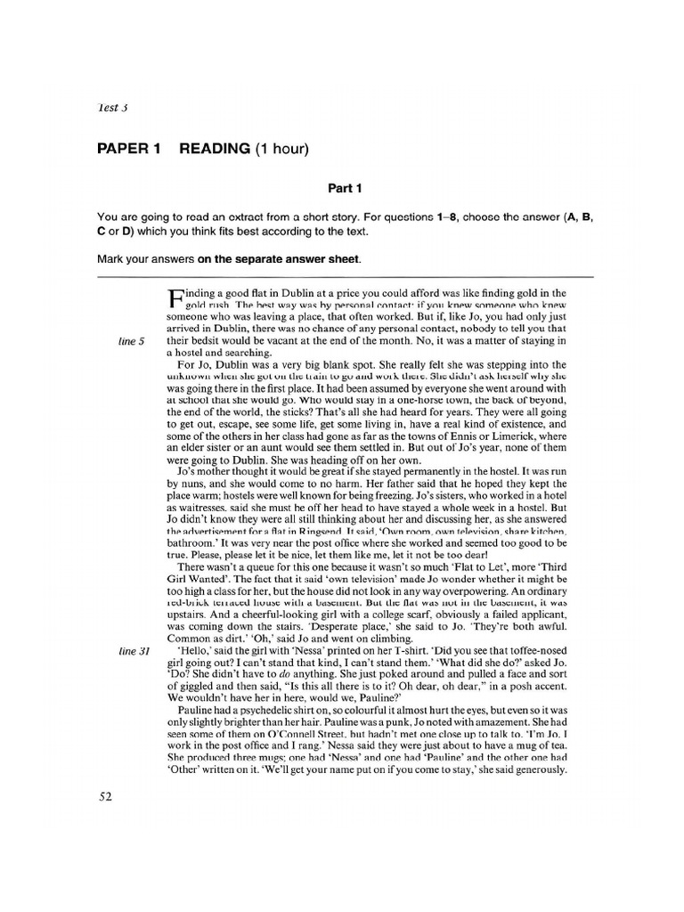 Test 3.1 Reading | PDF