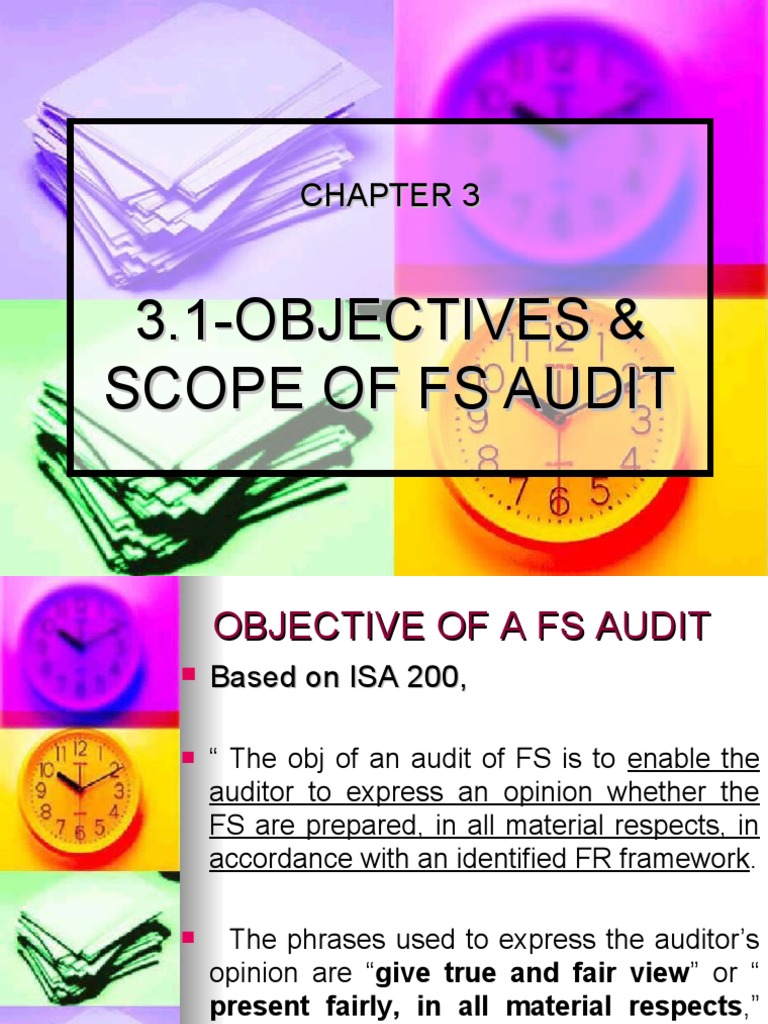 Objectives and Scope of FS Audit | PDF | Audit | Financial Audit