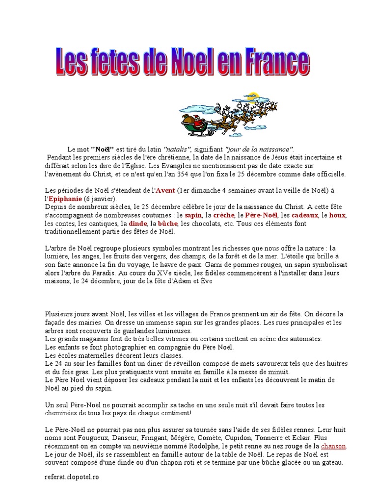 Noël en France : Traditions et Coutumes | PDF | Noël | Fériés religieux ...