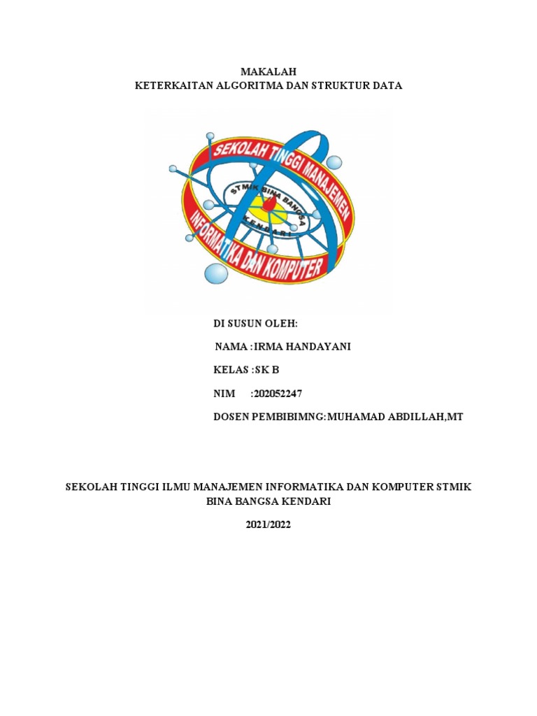 Makalah Algoritma Dan Struktur Data | PDF | Karier & Perkembangan ...