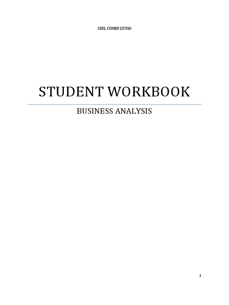 CBAP STUDENT-WORKBOOK-Answered | PDF | Business Analysis | Competence ...