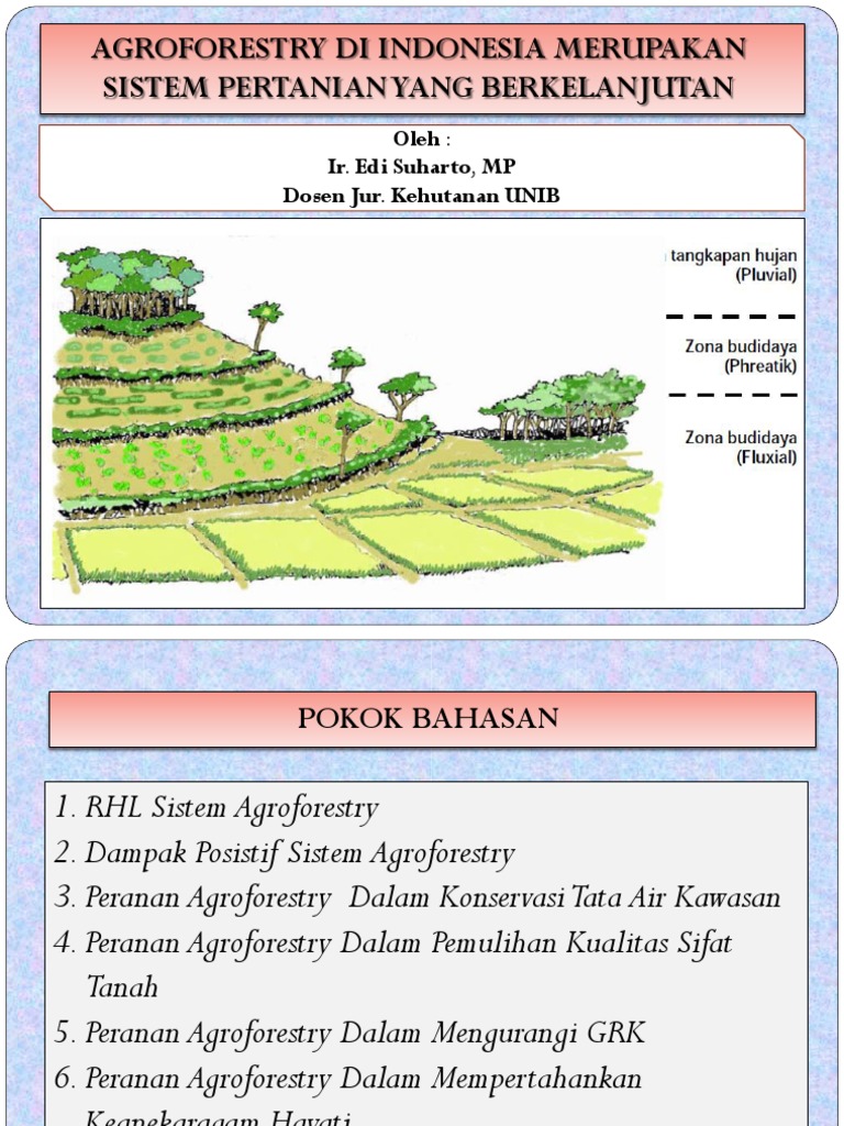 Pertanian Berkelanjutan-Agroforestry | PDF
