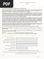 Suspicious Transaction Report Form | PDF | Money Laundering ...