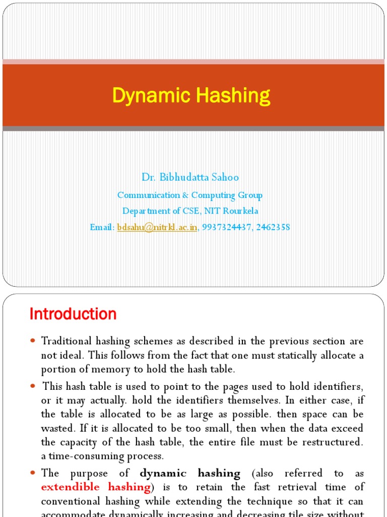 DSAD Dynamic Hashing | Download Free PDF | Database Index | Applied ...