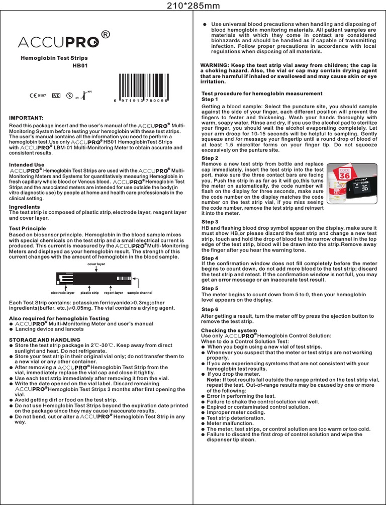 AccuPro 2 | PDF | Blood | Hemoglobin