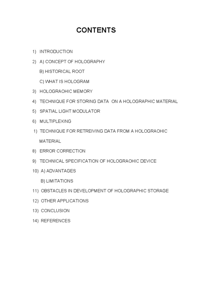 Holographic Memory | PDF | Holography | Computer Data Storage