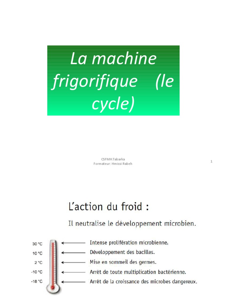 Cycle Frigorifique et Fonctionnement | PDF | Réfrigération | Atmosphère ...