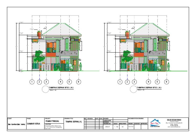 Rumah Tinggal Desain Arsitektur A3 | PDF