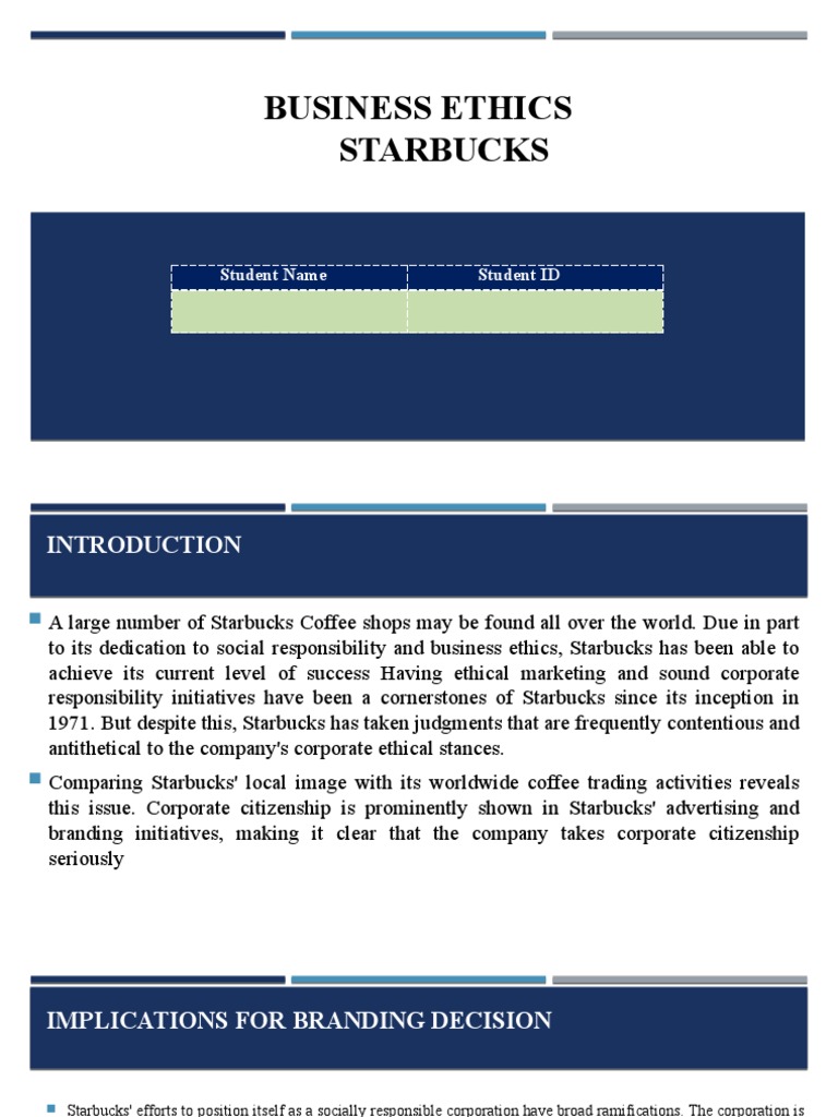 Business Ethics | PDF | Corporate Social Responsibility | Starbucks