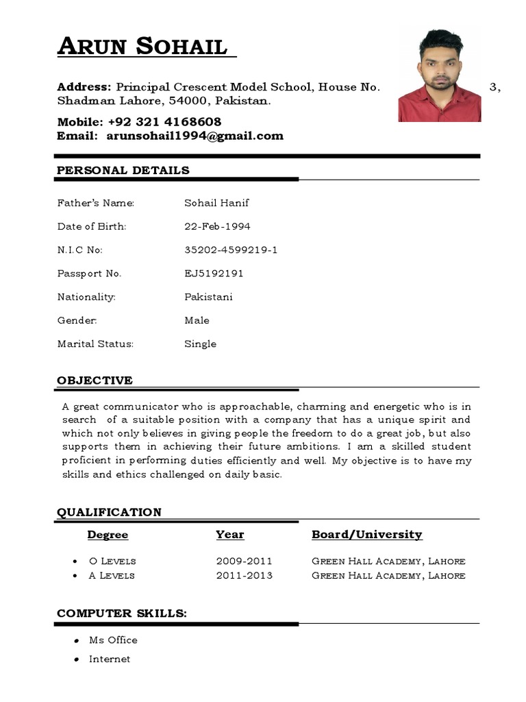 Arun Sohail Resume | PDF | Reputation | Restaurants