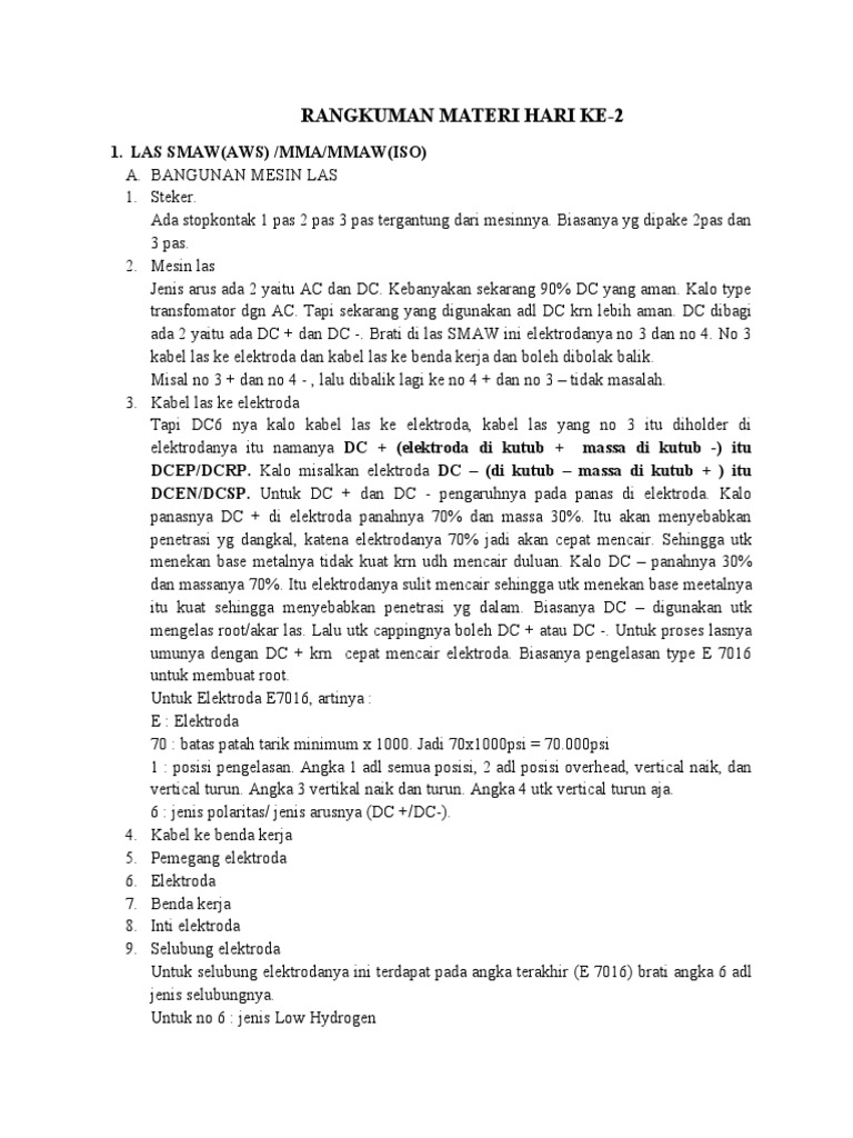 Wi Hari Ke 2 (Smaw, Tig, Gmaw) | PDF