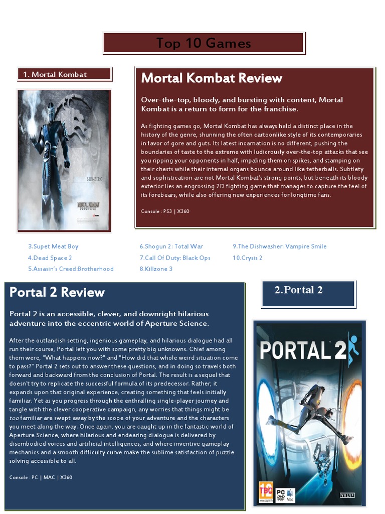 Top 10 Games | PDF