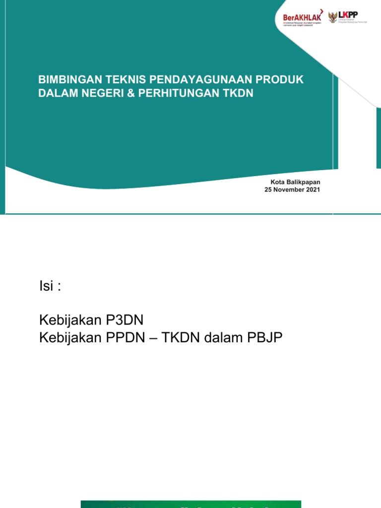 Materi BIMTEK TKDN | PDF