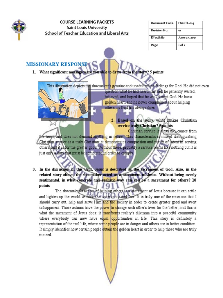 Understanding Missionary Response | PDF | Jesus | Sacraments