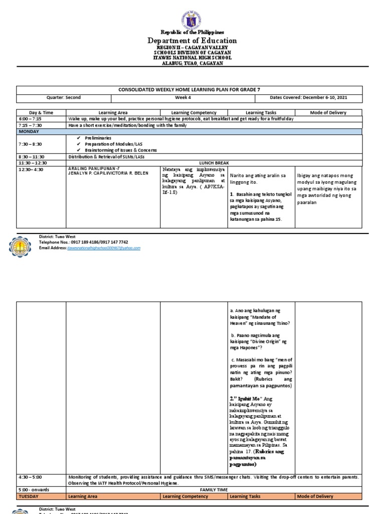 Grade 7 WHLP q2 Week 4 | PDF