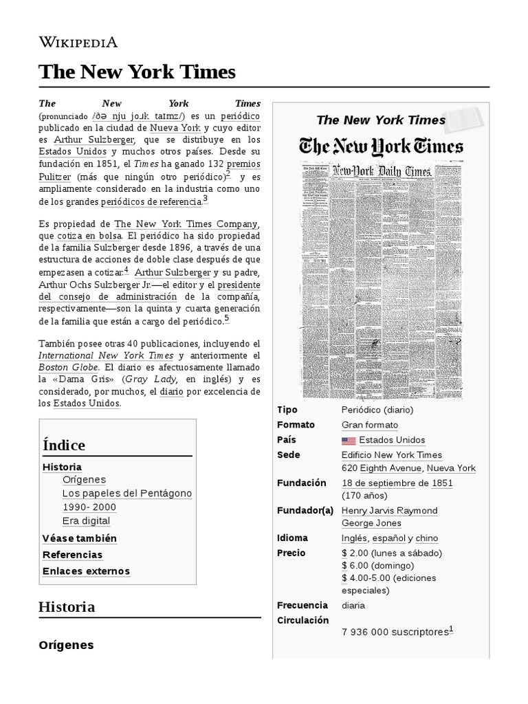 The New York Times Pdf Los New York Times Esfera Pública