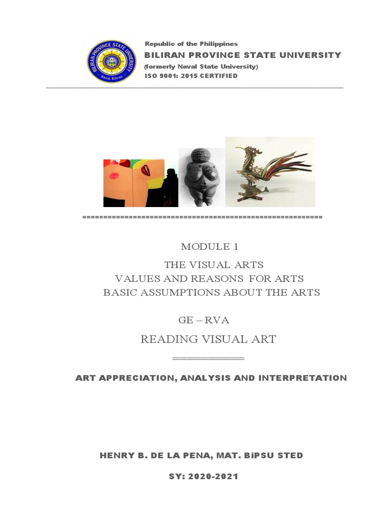 Module 1 GE-RVA Reading Visual Arts | PDF | Paintings | Sculpture