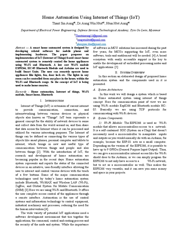 Thant Zin Aung | PDF | Internet Of Things | Bluetooth