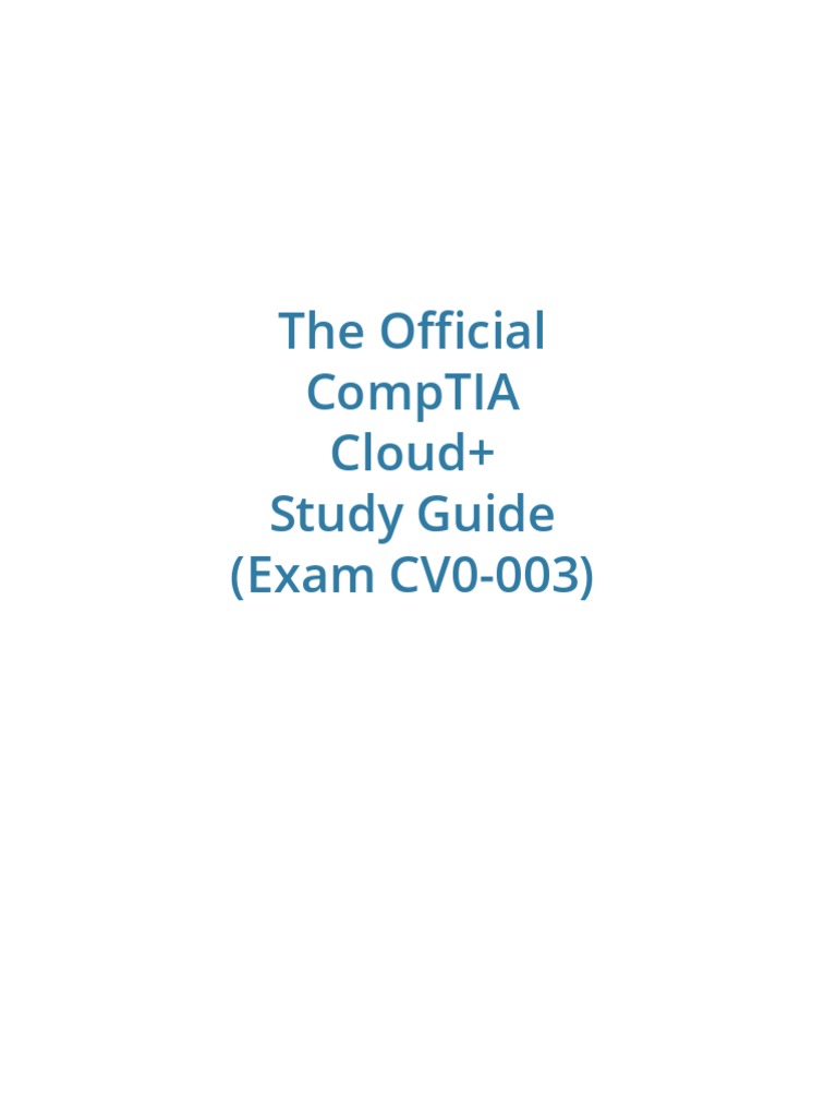 Cloud Studyguide cv0-003 Samplelesson | PDF | Cloud Computing | Software As A Service