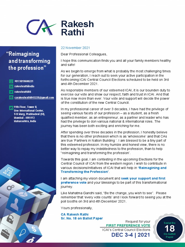 Rakesh Rathi: "Reimagining and Transforming The Profession" | PDF ...