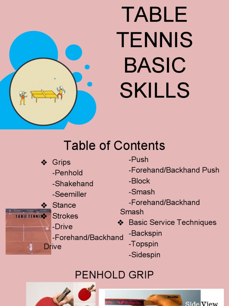 Table Tennis Basic Skills | PDF