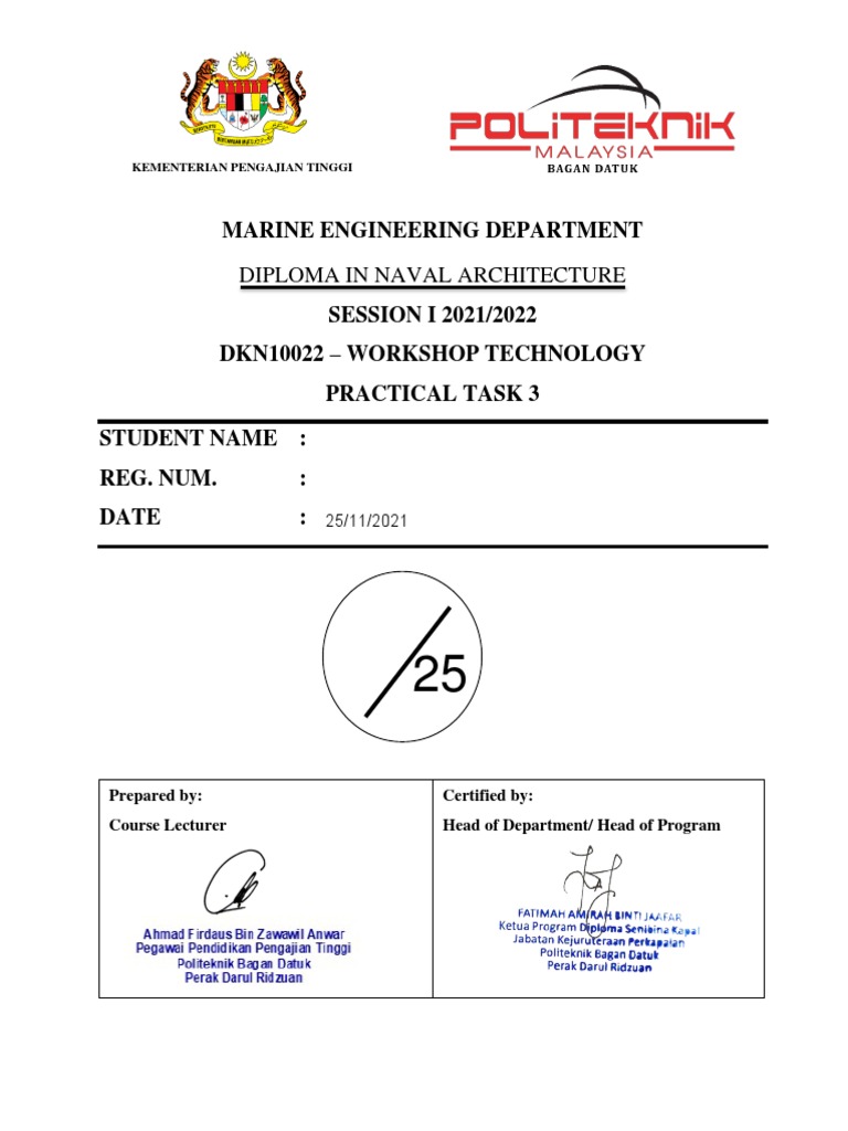 DKN10022 Practical Task 3 | PDF | Construction | Welding
