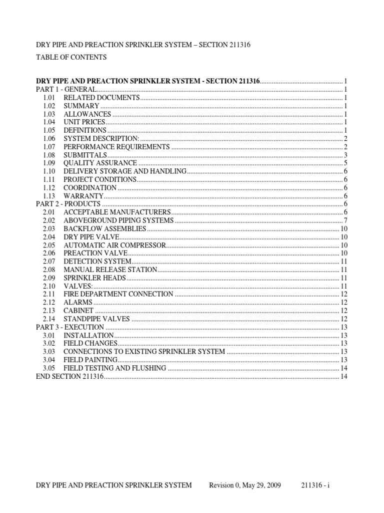 Dry Pipe and Preaction Sprinkler Systems | PDF | Fire Sprinkler System | Pipe (Fluid Conveyance)