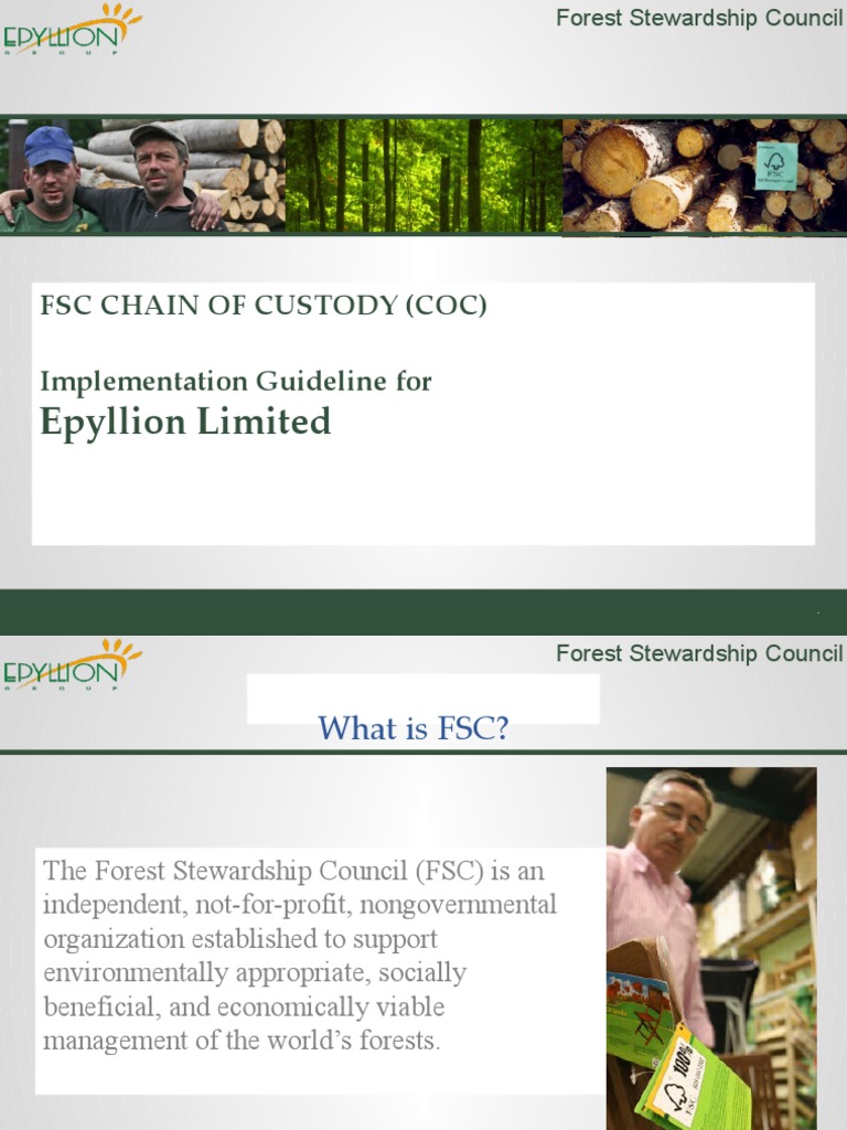 FSC COC Training - EP | PDF | Forest Stewardship Council | Business