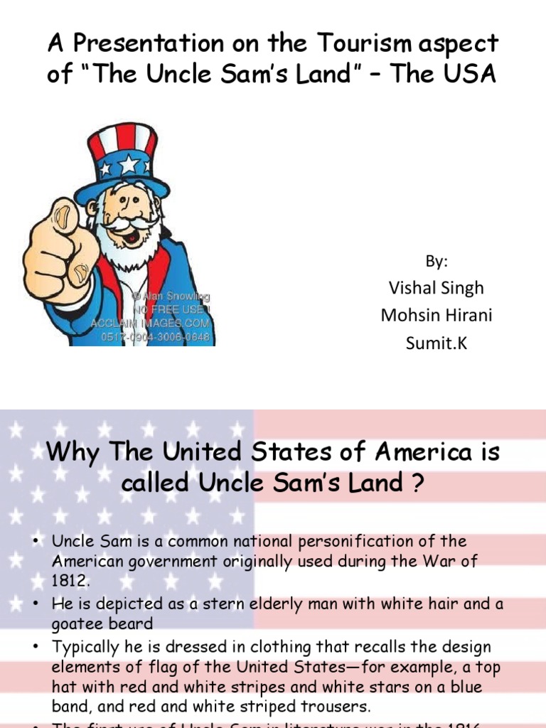 A Presentation On The Tourism Aspect of "The Uncle Sam's Land" - The ...
