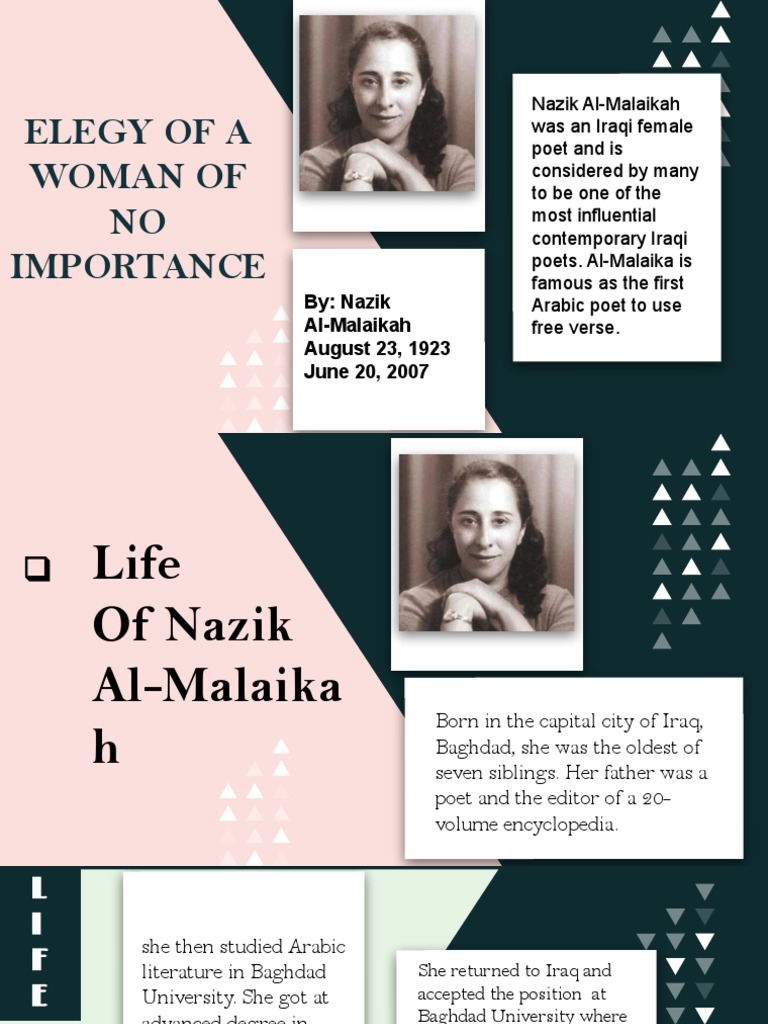 Elegy of A Women of No Importance | PDF | Poetry | Writing