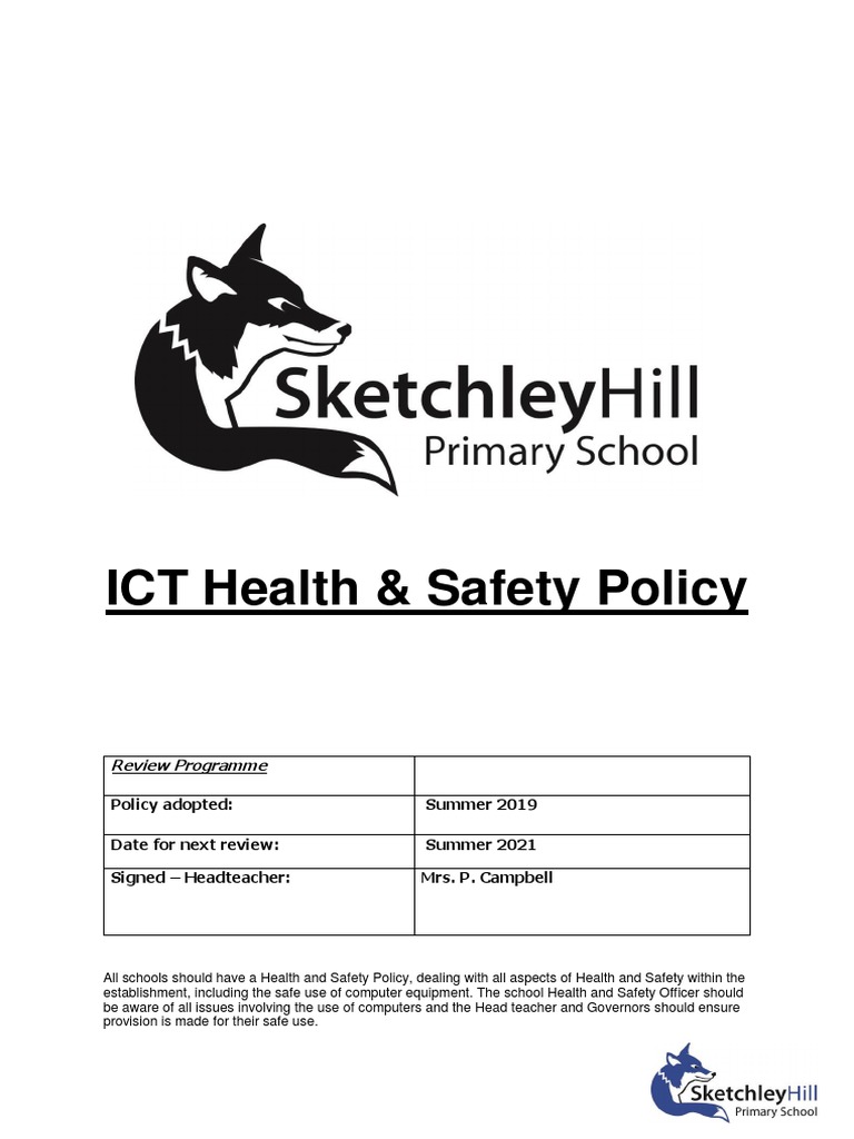 ICT Health & Safety Guidelines for Schools | PDF | Computer Network ...