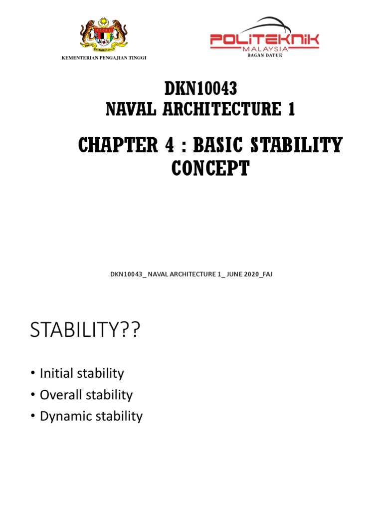 Chapter 4 Stability Concept | PDF | Buoyancy | Continuum Mechanics