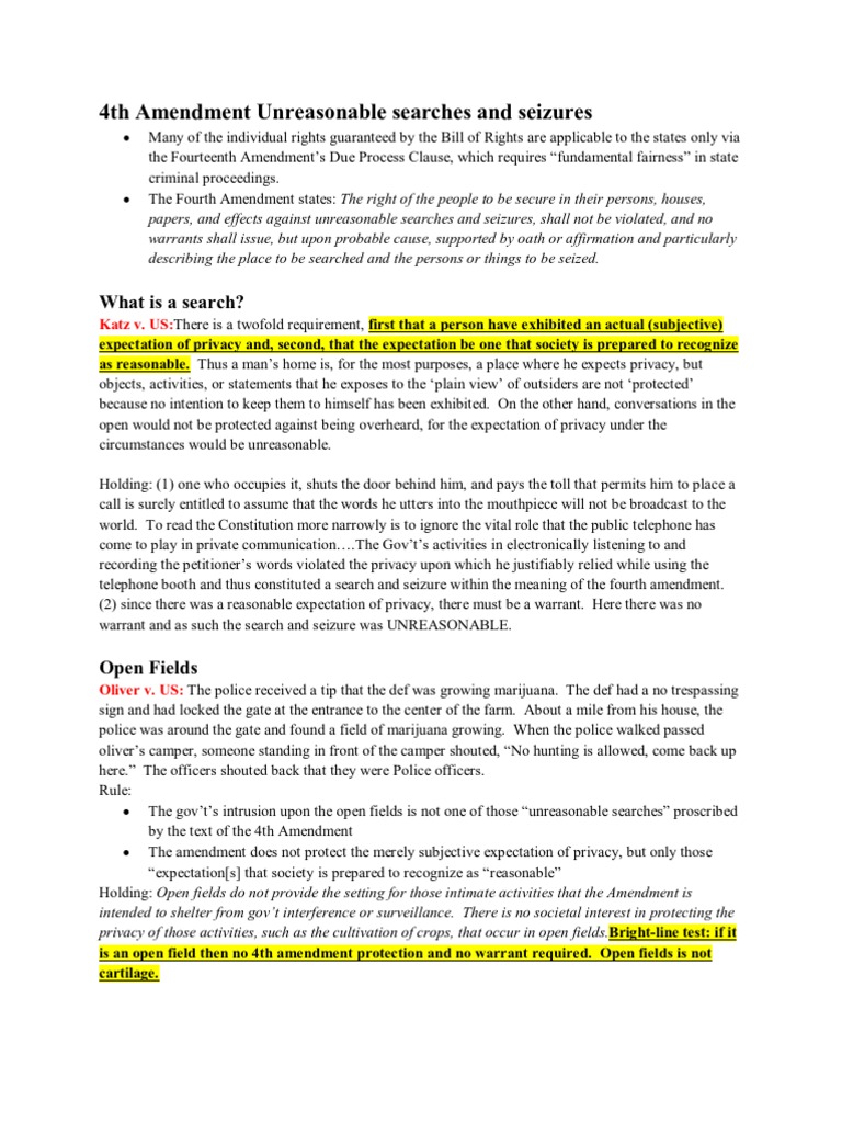 4th Amendment Unreasonable Searches and Seizures | Search Warrant ...