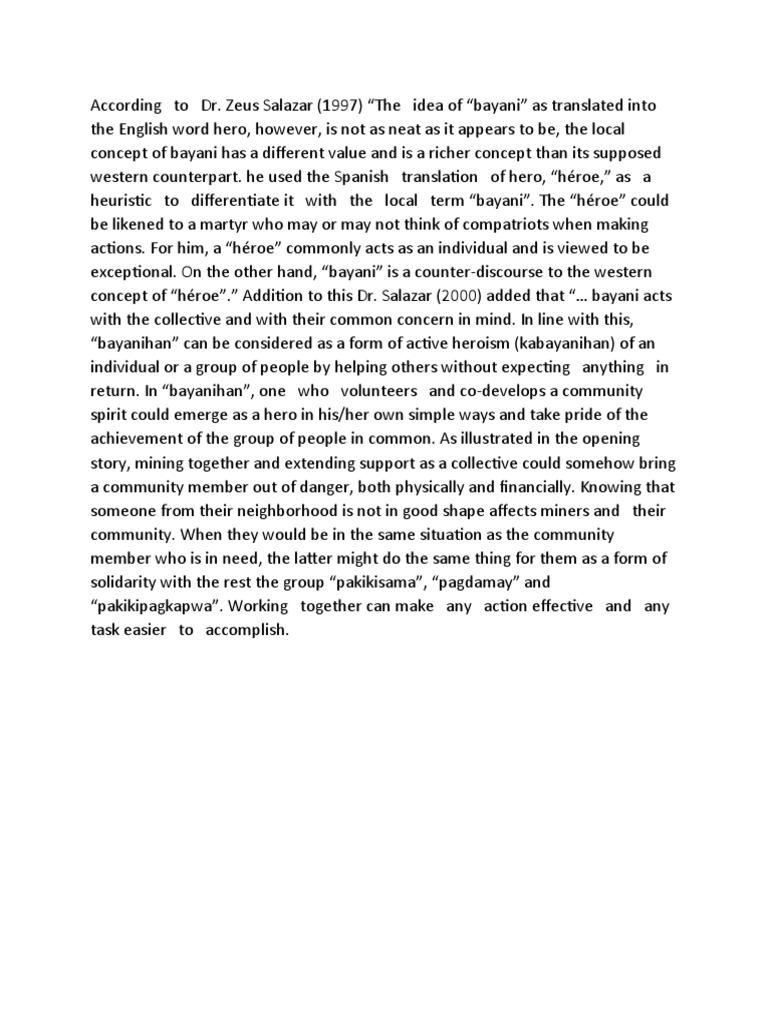 Assess The Concepts of Bayani and Kabayanihan in The Context of ...