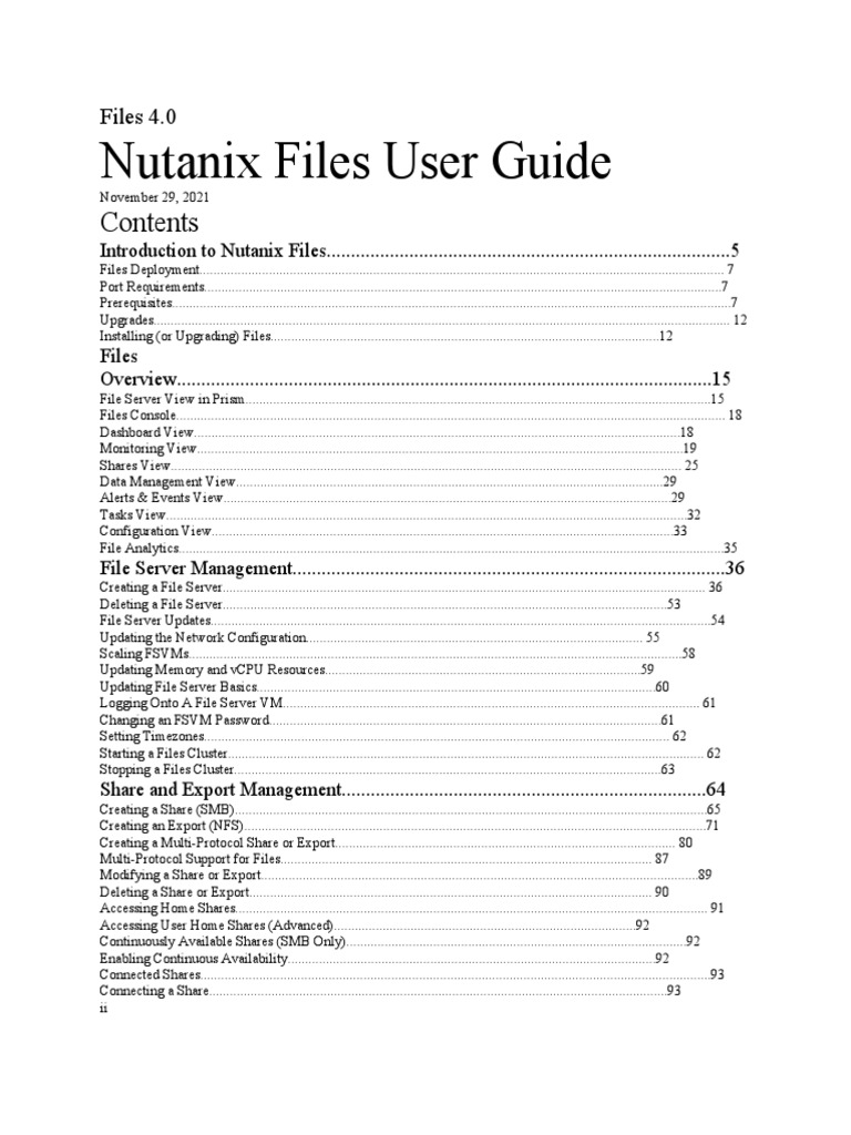 Nutanix Files User Guide | PDF | Computer Network | Active Directory