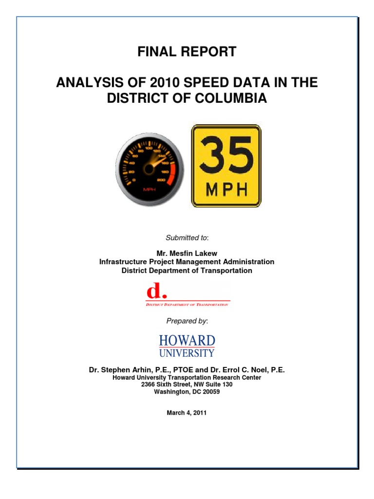 2010 Speed Study | PDF | Speed Limit | Traffic Collision