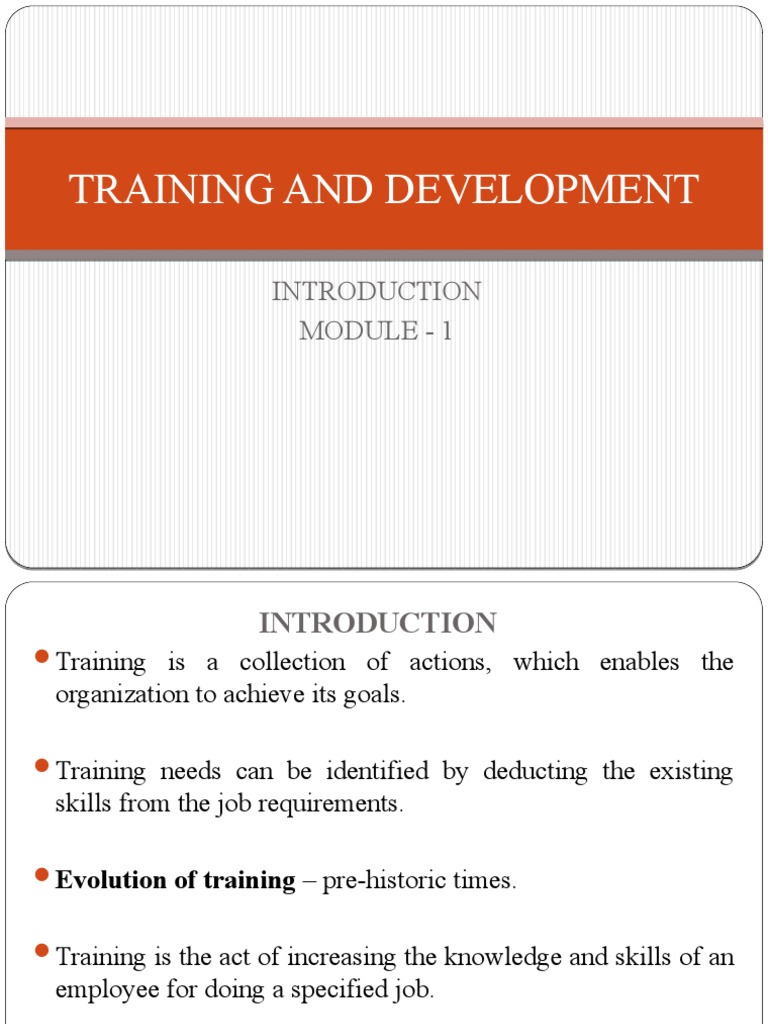 Training and Development Overview | PDF | Evaluation | Employment