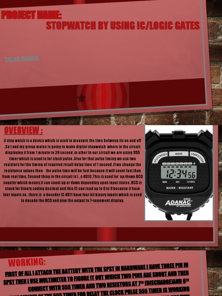 Digital Stopwatch Circuit Design | PDF | Binary Coded Decimal ...