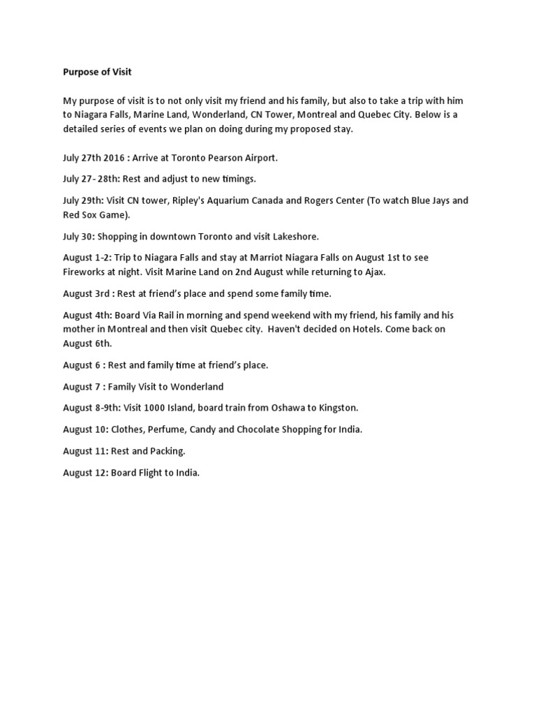 Purpose of Visit - PB | PDF