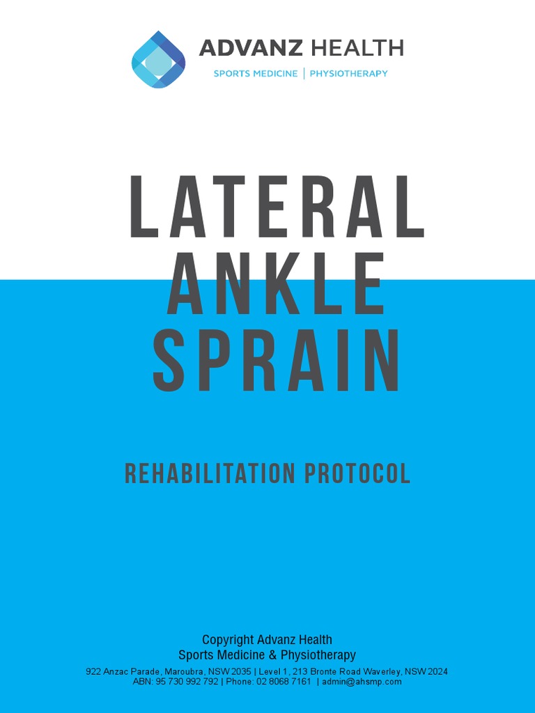 Lateral Ankle Sprain: Rehabilitation Protocol | PDF | Ankle ...