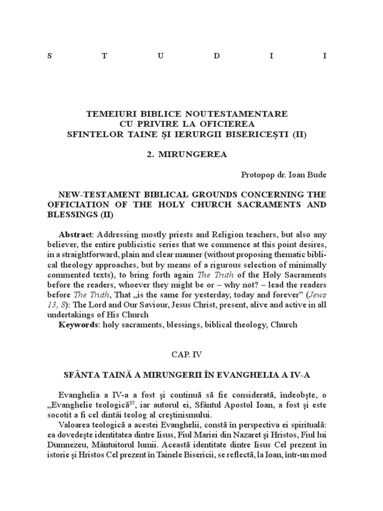 Stelian Fotafa Temeiuri Biblice | PDF