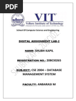 MCA Dbms Lab Manual Full | PDF | Relational Database | Areas Of Computer Science