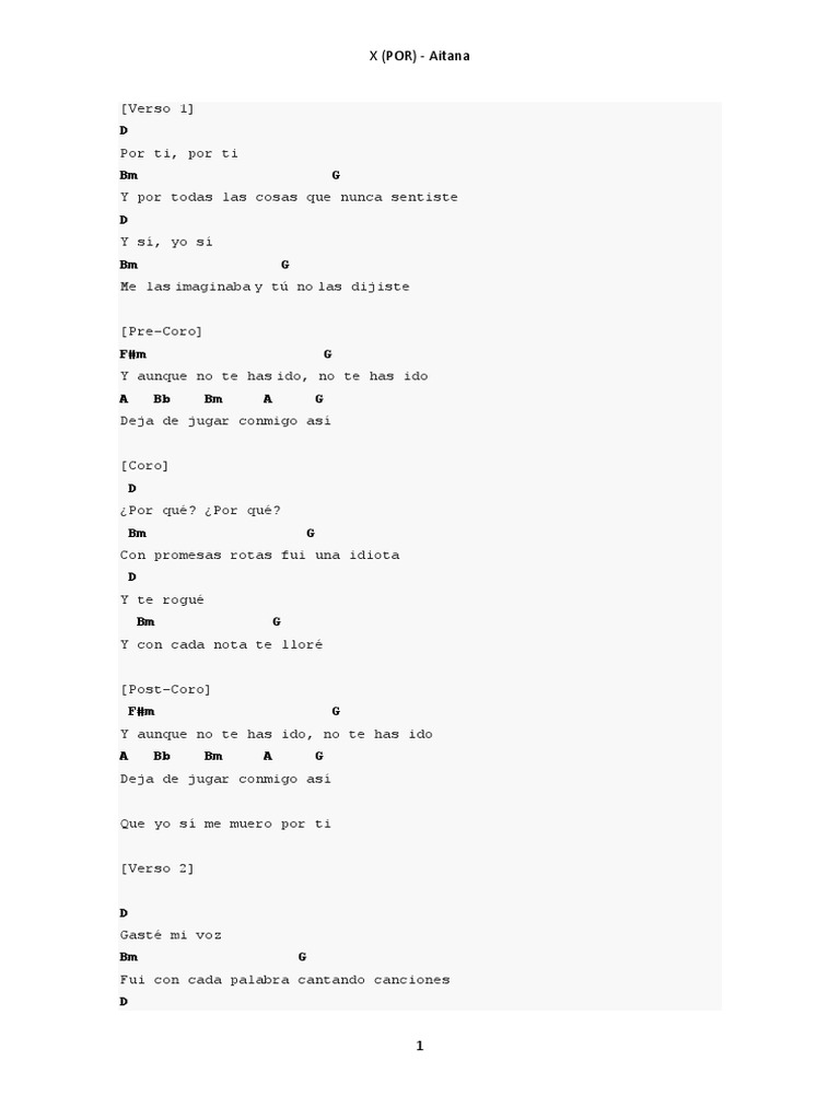X - Aitana | PDF