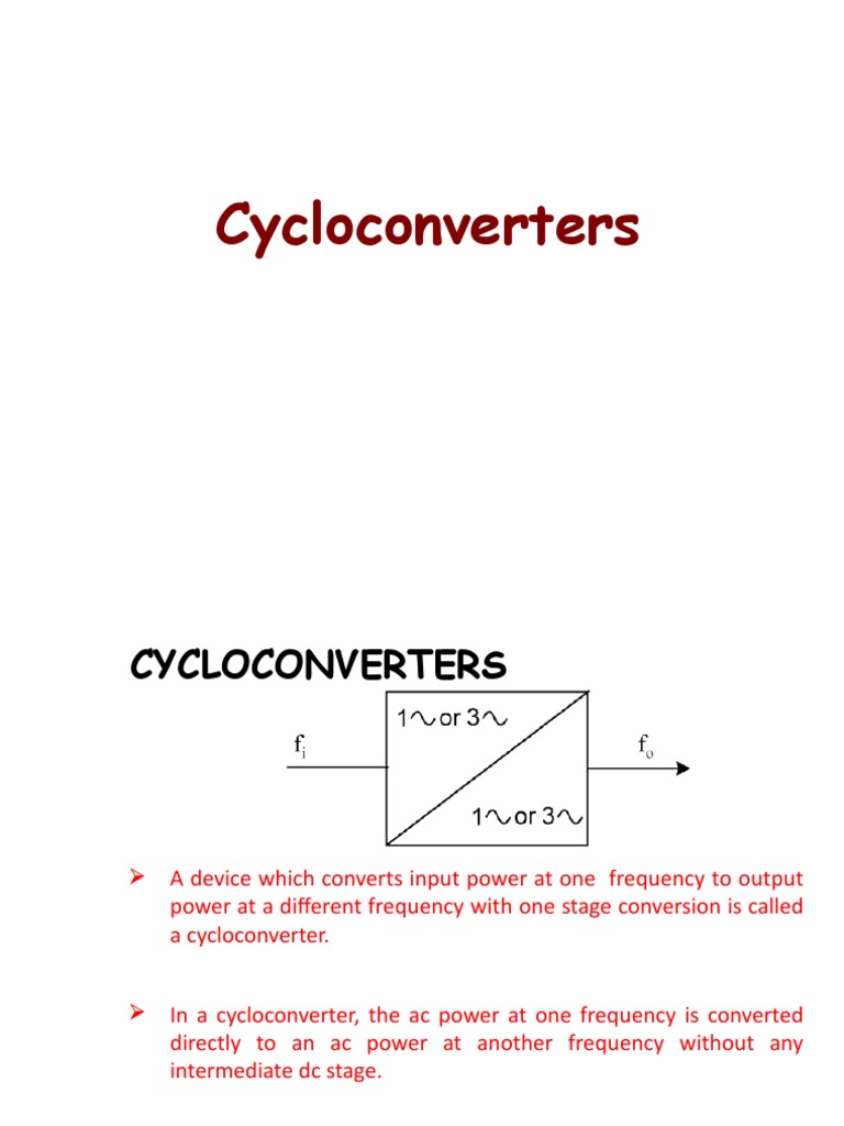 Cycloconverter | PDF | Power Supply | Alternating Current