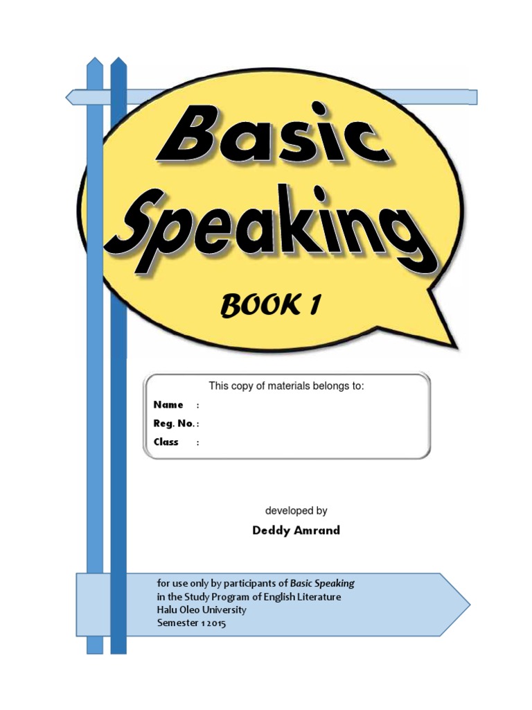 Buku Ajar Basic Speaking | PDF | English Language | Verb