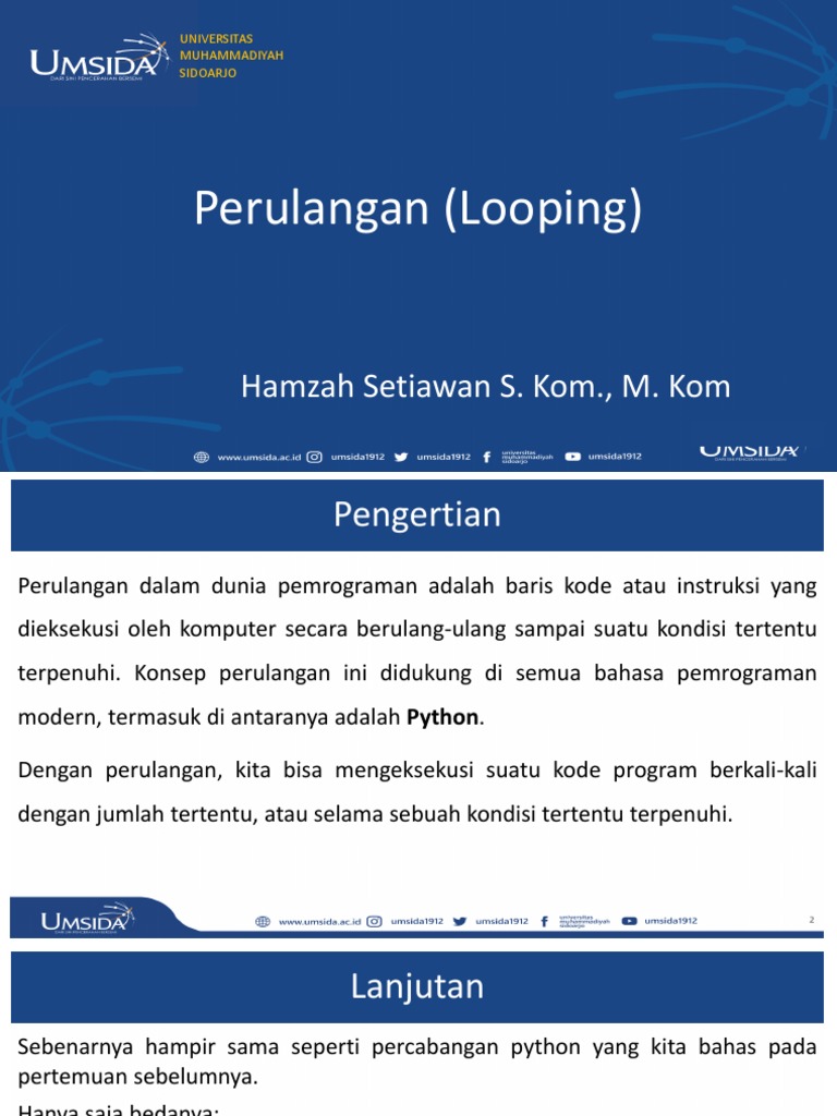 Materi 10 Perulangan (Looping) | PDF