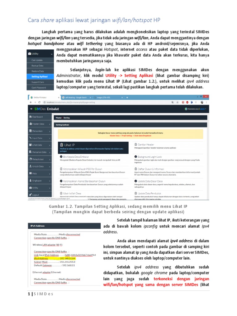 Cara Mengakses SIMDes Dibanyak Komputer | PDF