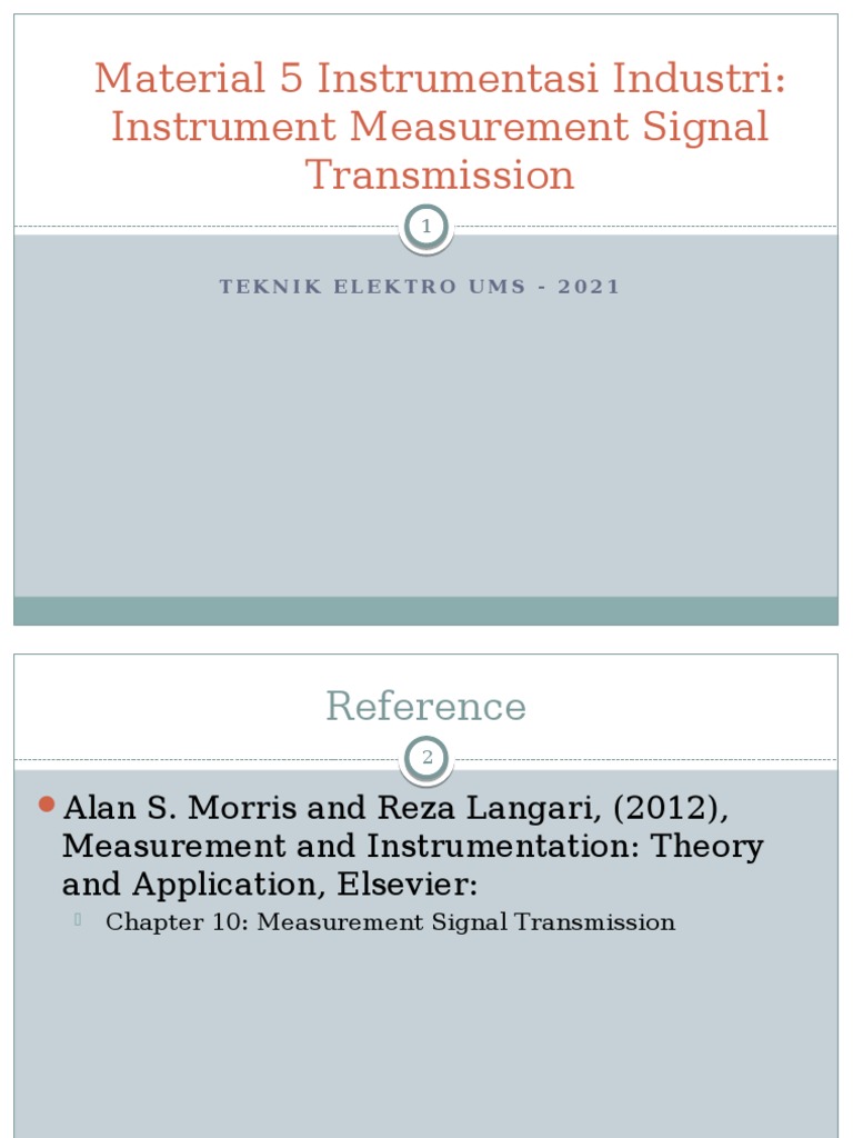 Material 5 Instrumentasi Industri: Instrument Measurement Signal ...