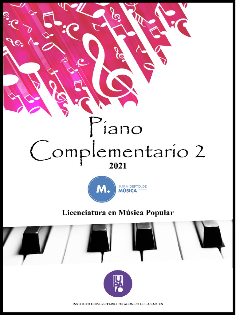 Cuadernillo Piano Complementario 2 2021 - Lic. Música Popular - Iupa | PDF | Acorde (Música ...