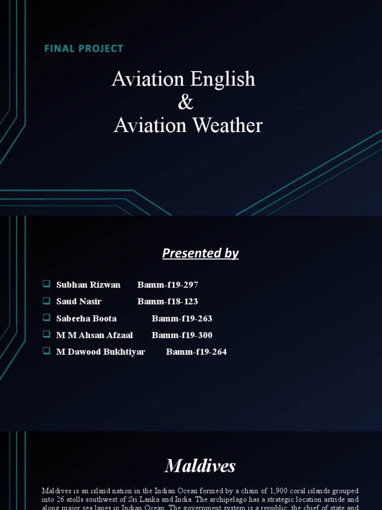 Aviation English & Aviation Weather Presentation | PDF | Airport | Air ...